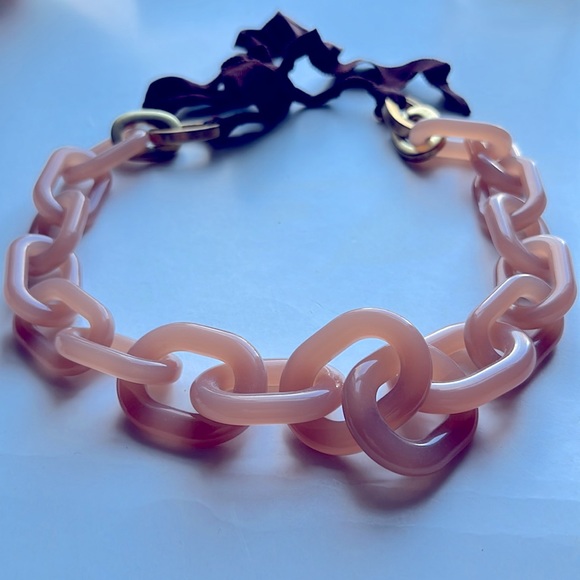 J. Crew | Jewelry | J Crew Chain Necklace With Ribbon Tie | Poshmark